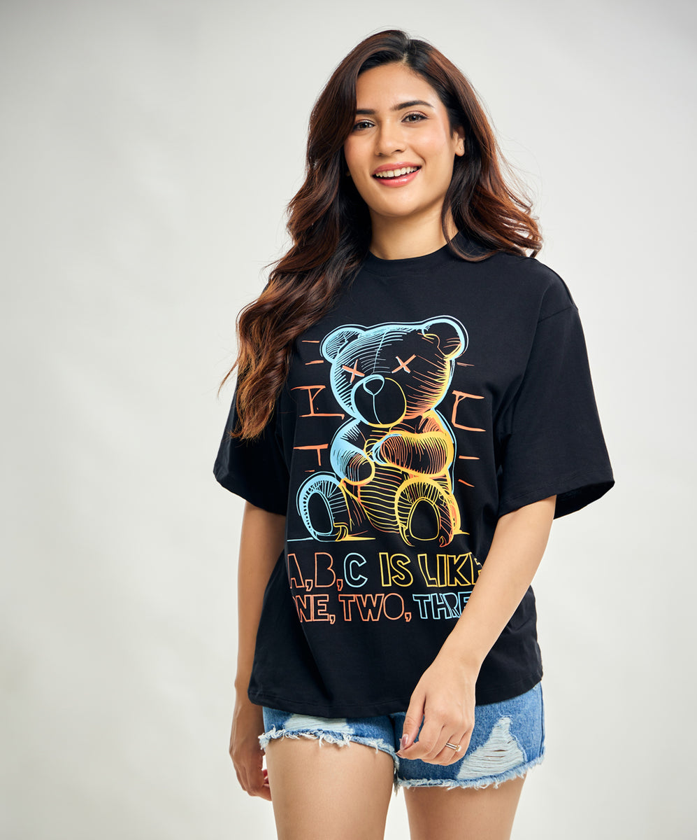 Oversized Black Tshirt – Zigzag