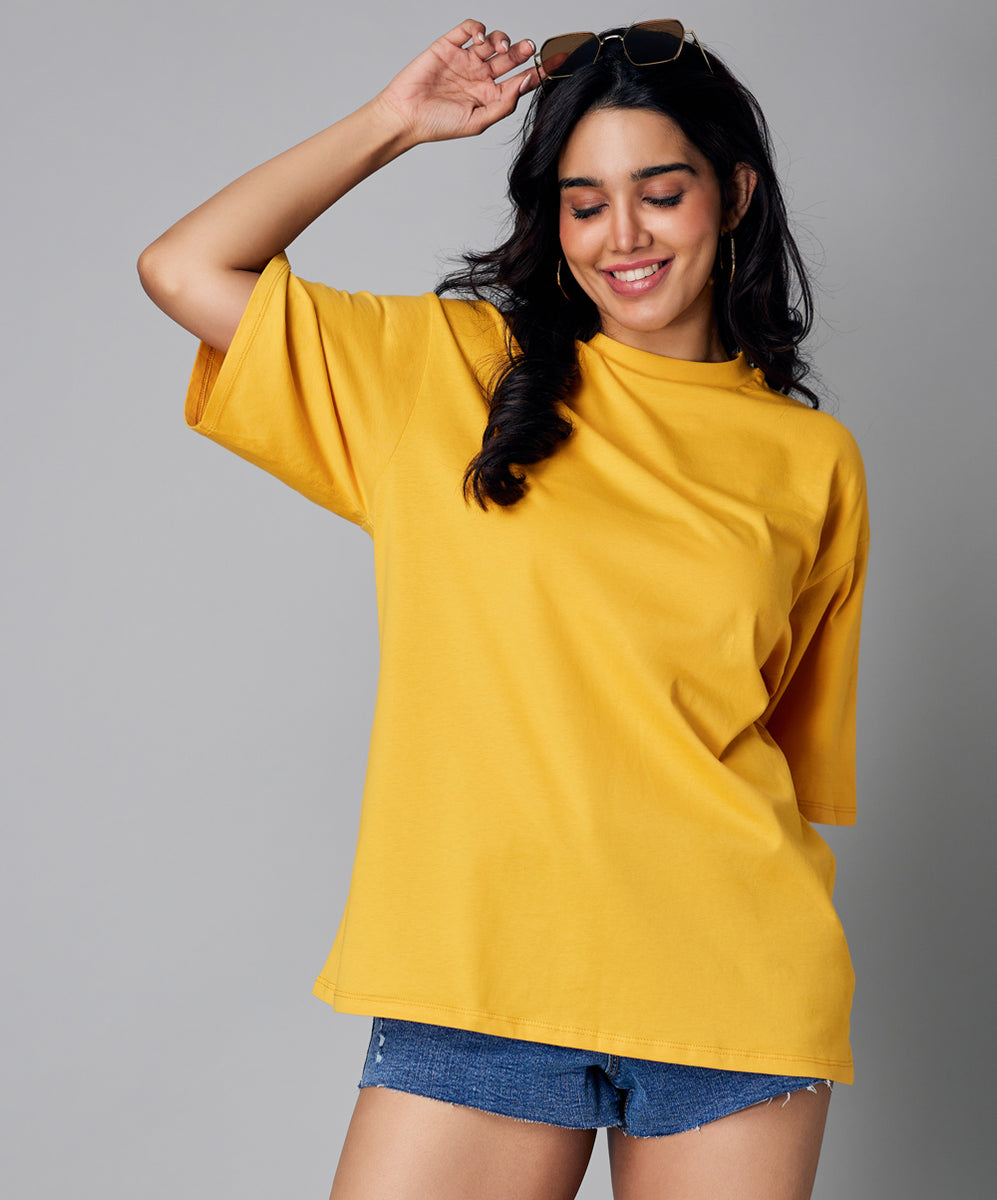 Oversize Mustard Tshirt – Zigzag