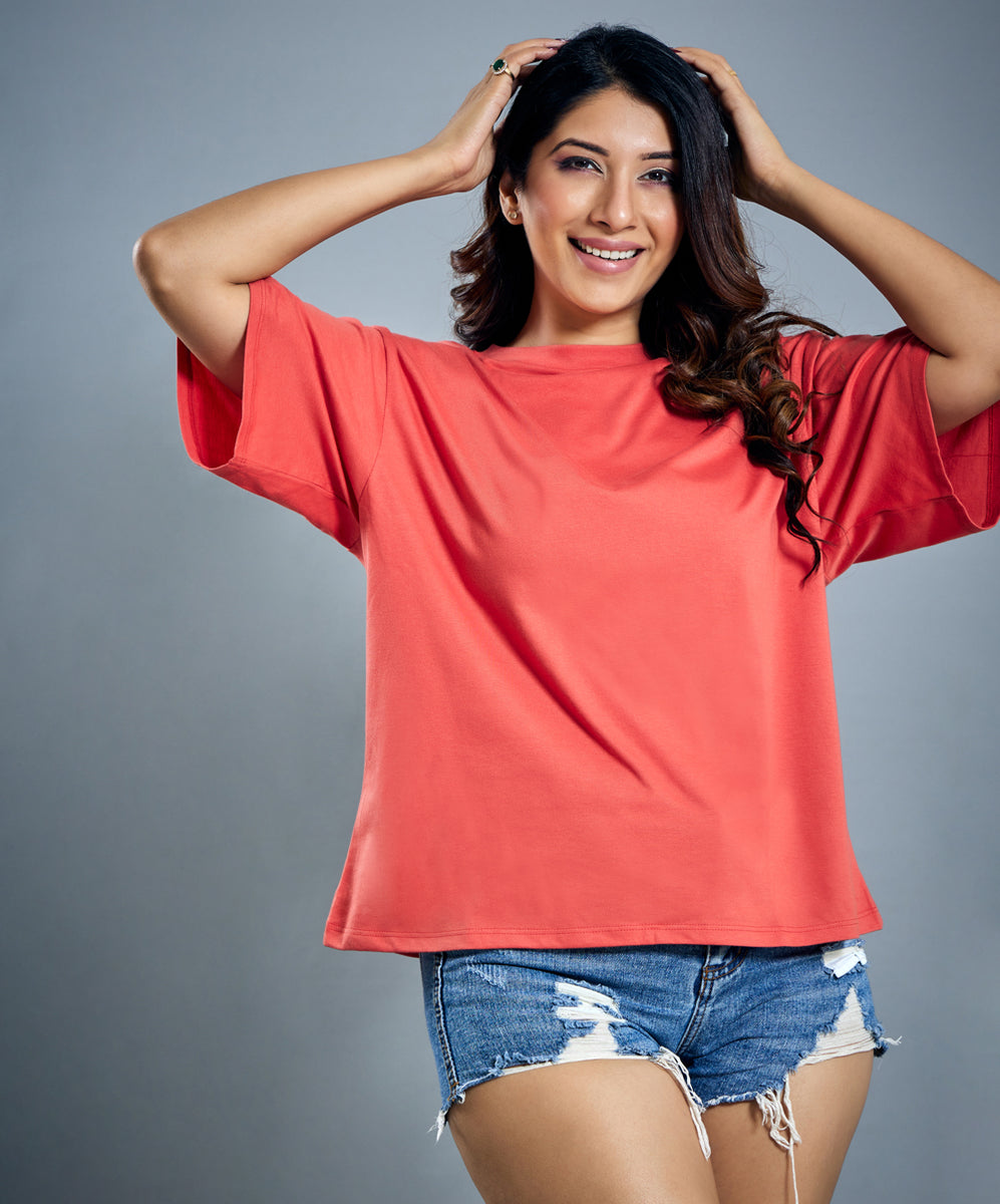 Oversized Dark Orange Tshirt – Zigzag