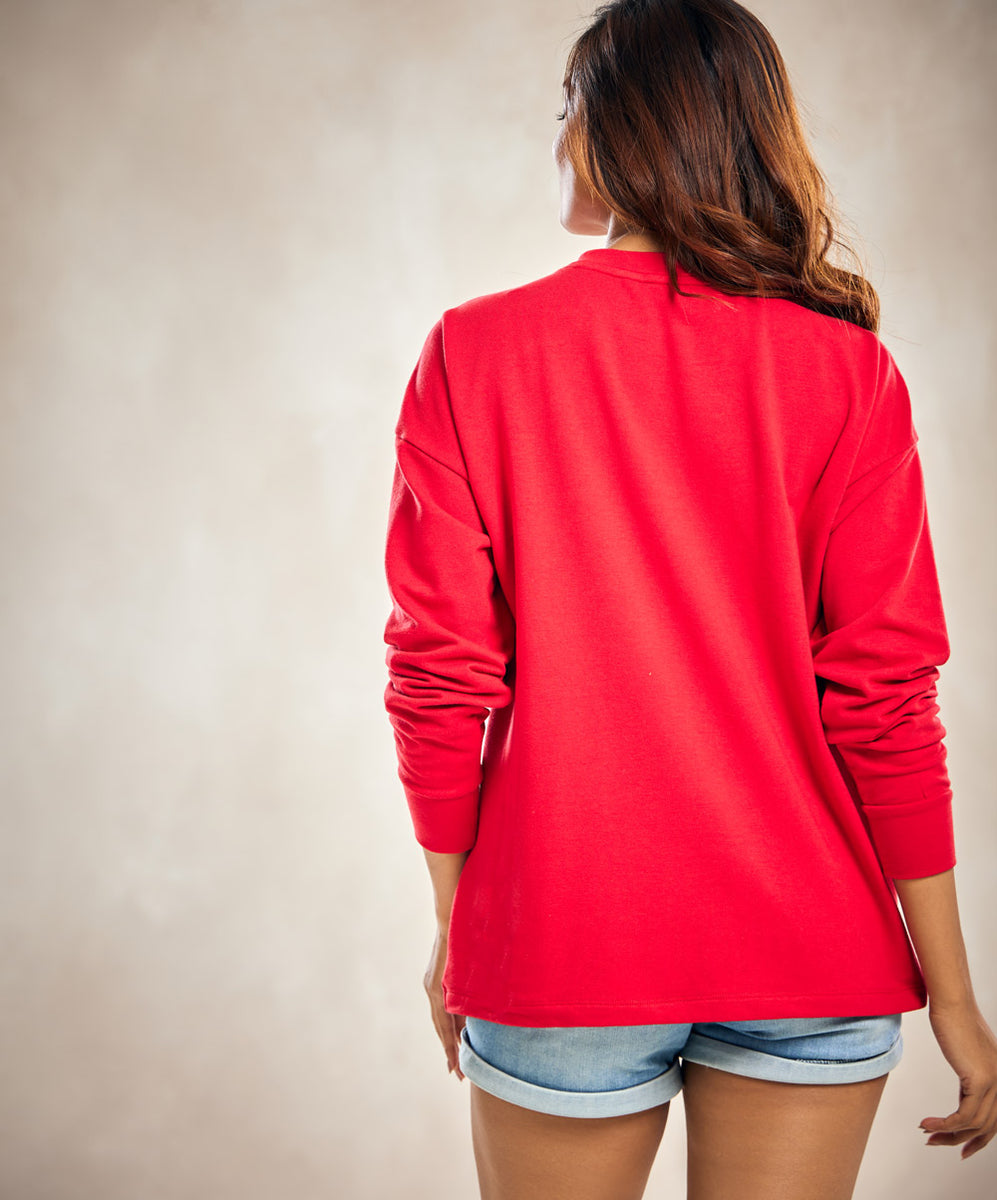 Red Comfort Color Long Sleeve T-Shirt – Zigzag