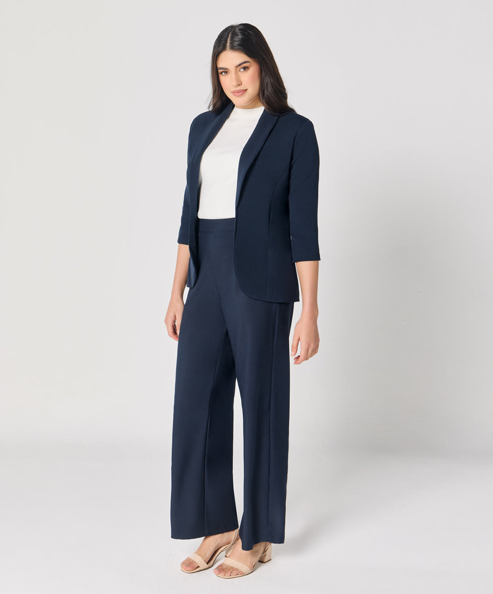 Blue Flared Formal Pant – Zigzag