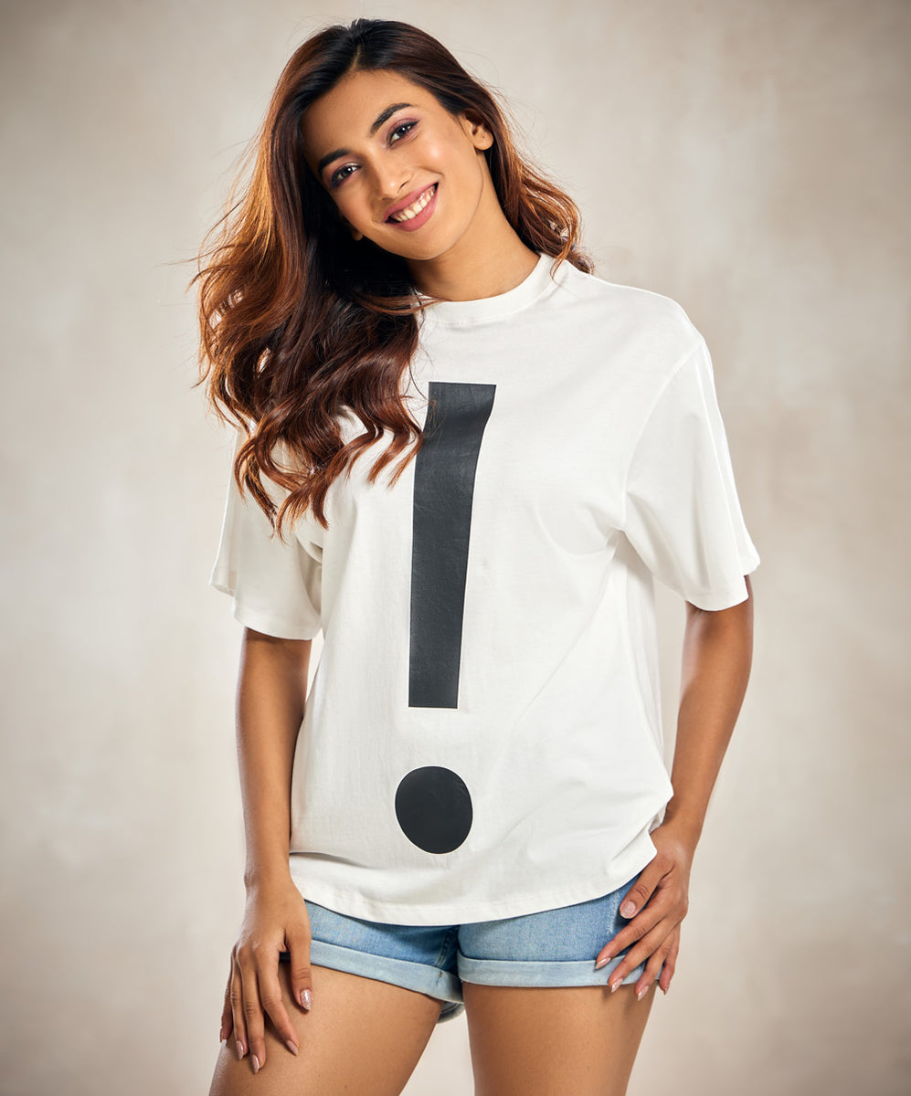 Exclamation Mark Oversized Tshirt – Zigzag
