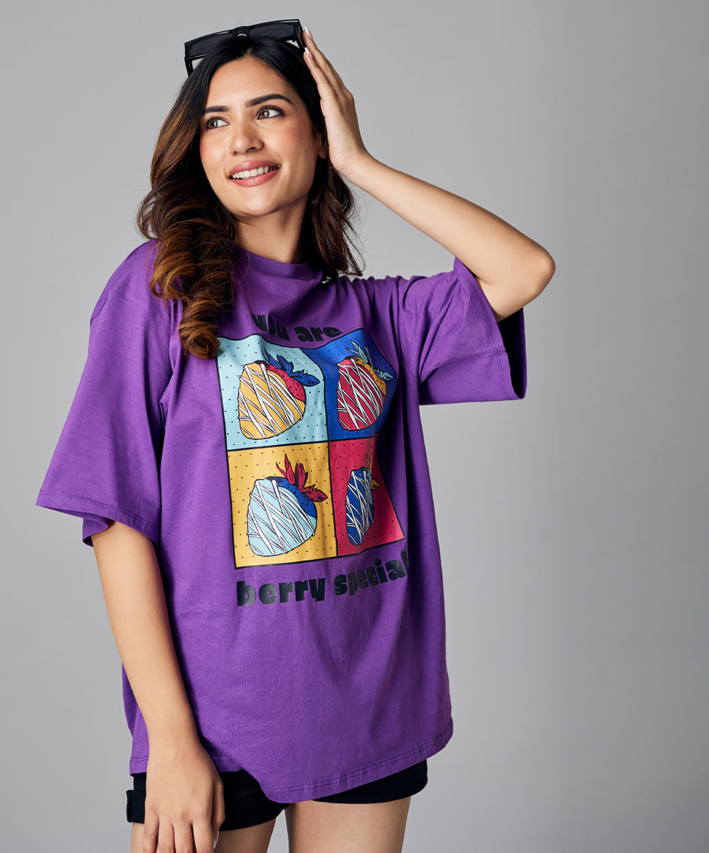 Oversize Purple Berry Special Tshirt – Zigzag