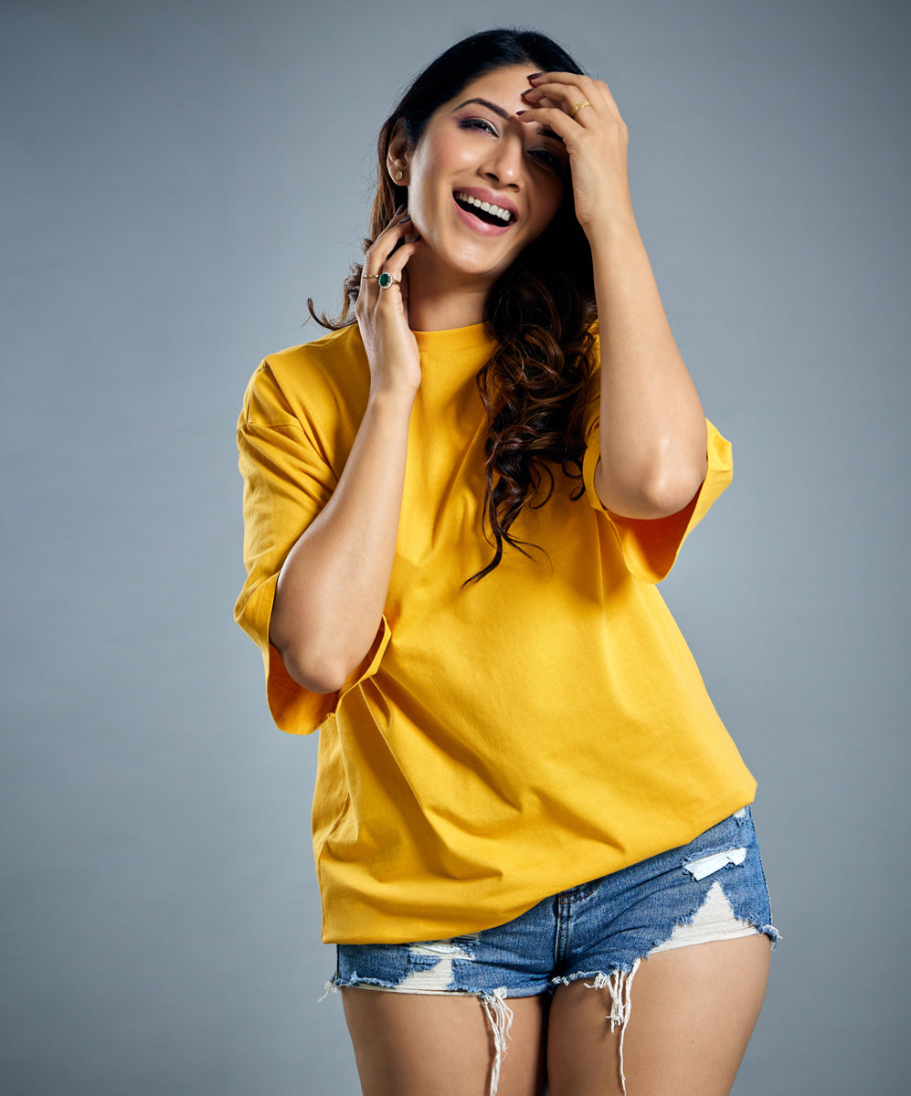 Oversize Mustard Tshirt – Zigzag