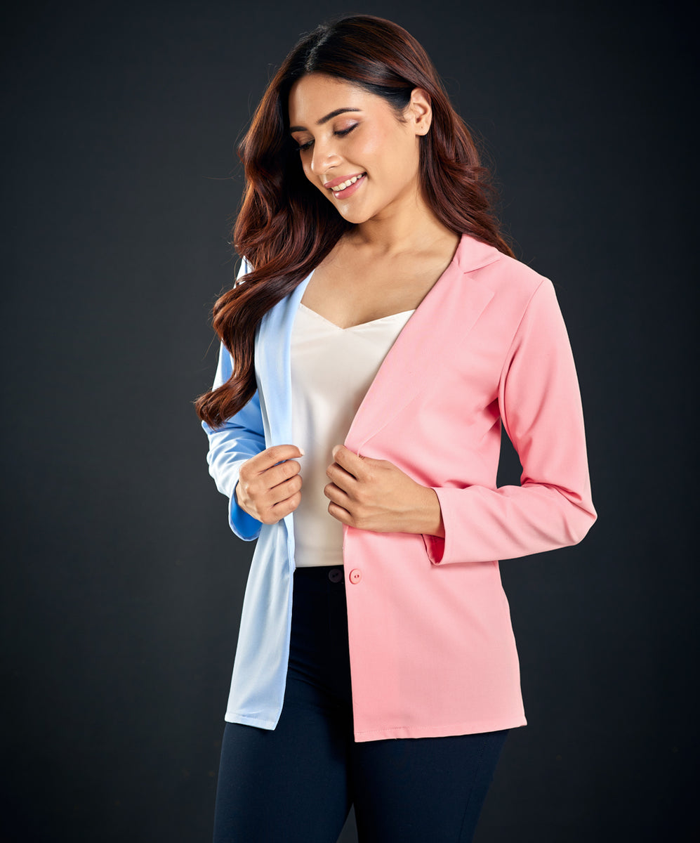 Two Tone Oversized Blazer – Zigzag