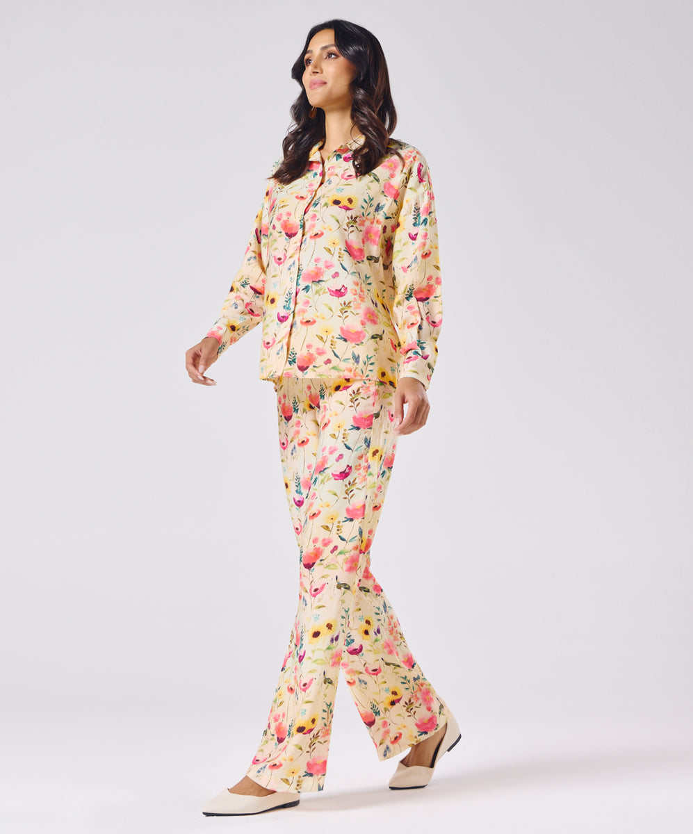 Floral Printed Cord Set- Top – Zigzag
