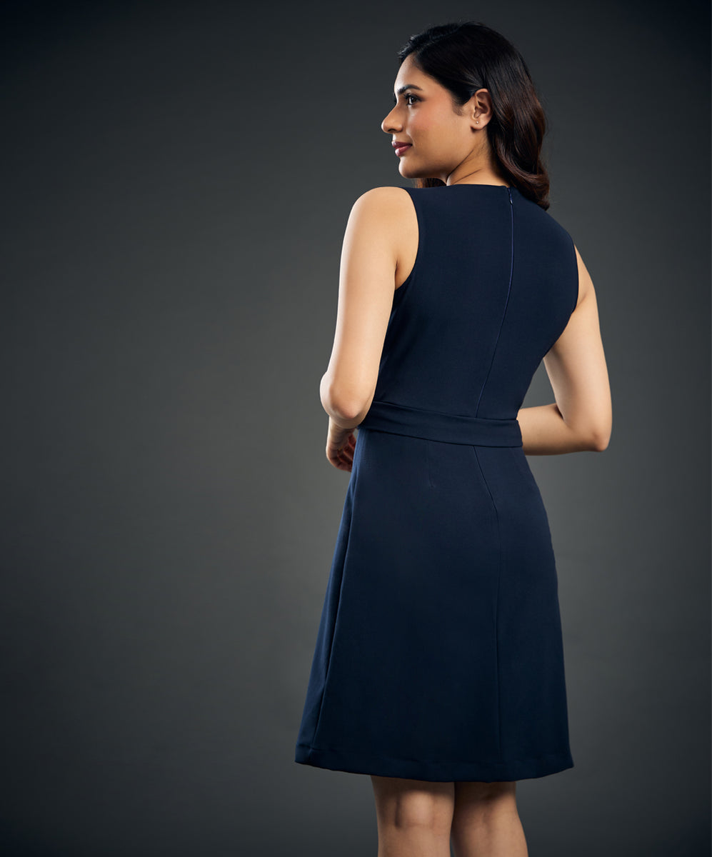Vneck Sleeveless Mini Formal Dress – Zigzag