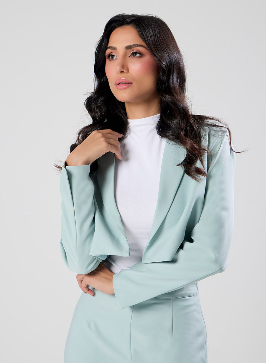 Crop Oversized Formal Blazer – Zigzag