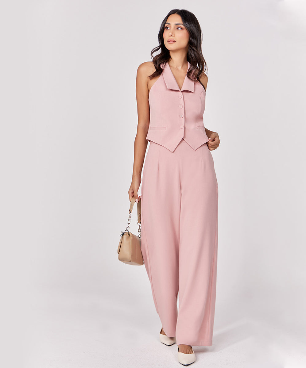 Flared Leg Formal Pink Pant – Zigzag