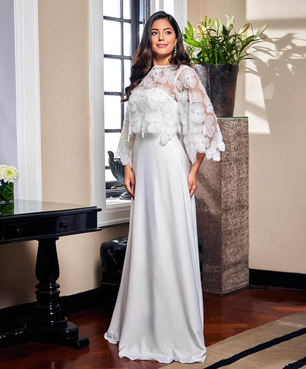 White Satin Dress (Mesh Top Excluded) – Zigzag