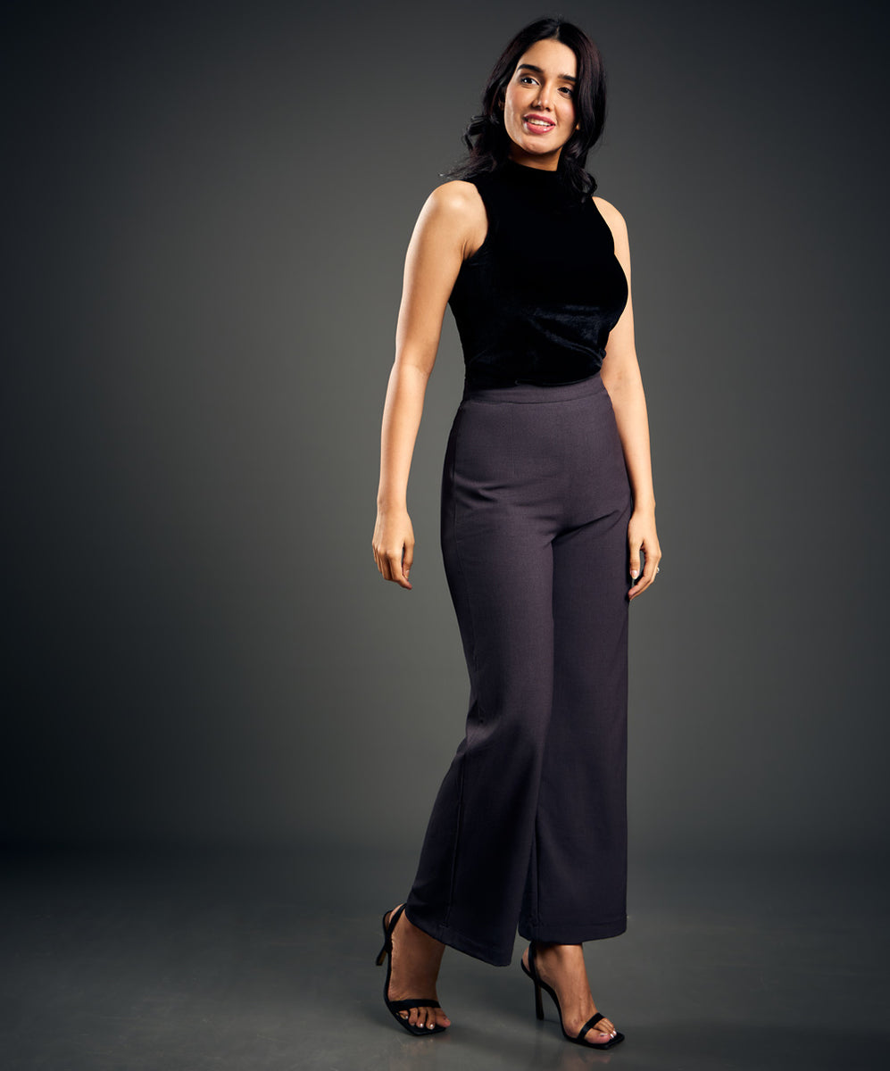 Flared Out Formal Grey Pant – Zigzag