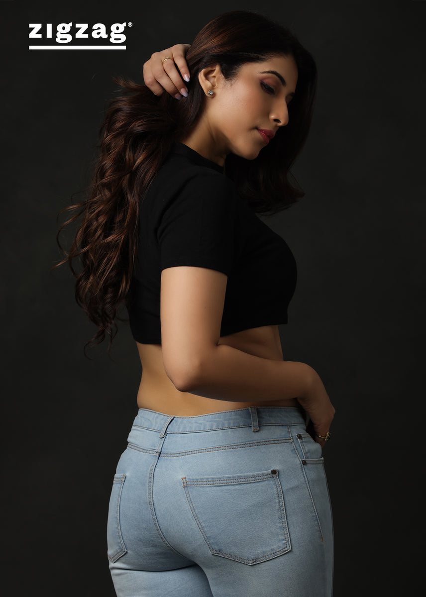 Side Panel Detail Light Blue Jean – Zigzag