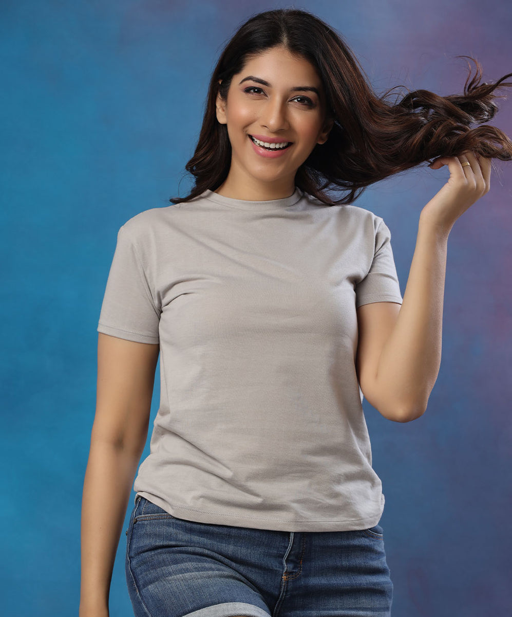 Basic Crew Light Grey Tshirt – Zigzag