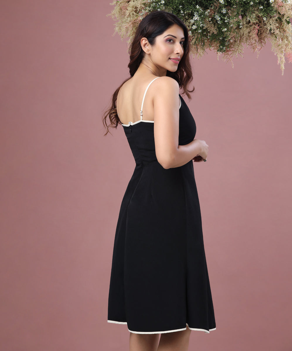 Contrast Body Hugging Julia Dress – Zigzag