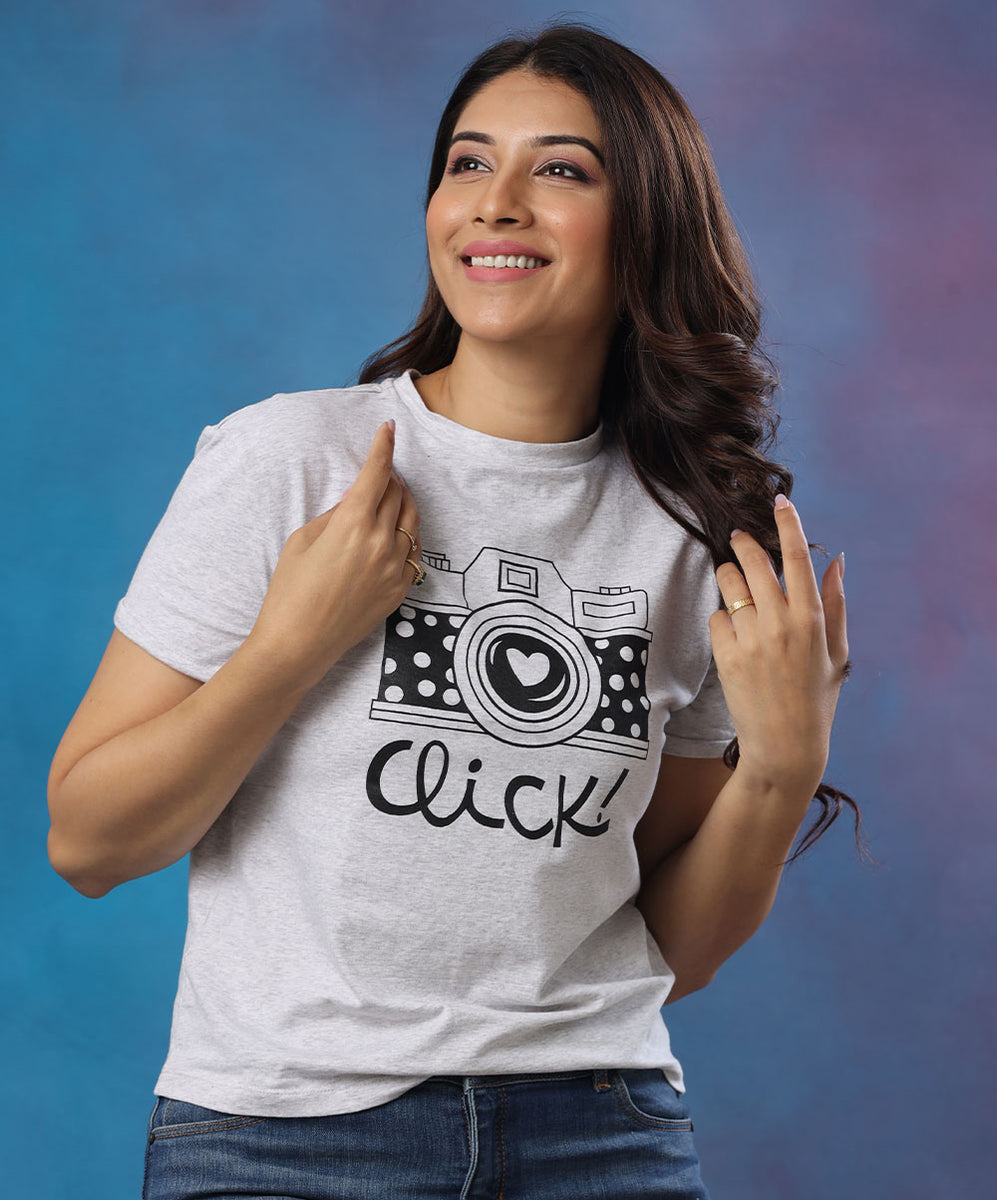 Camera Click Printed Short Sleeve Tshirt – Zigzag